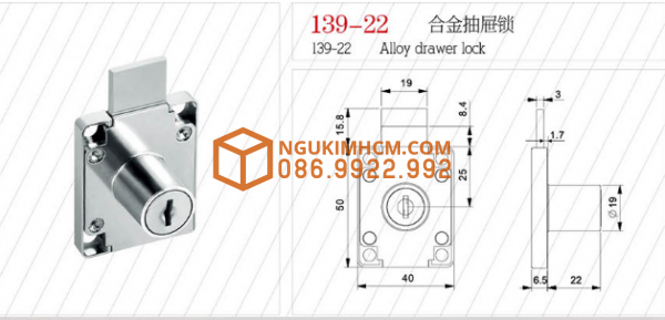 Khóa hộc tủ Xiaoboshi - Phụ kiện ngành gỗ Hồ Chí Minh